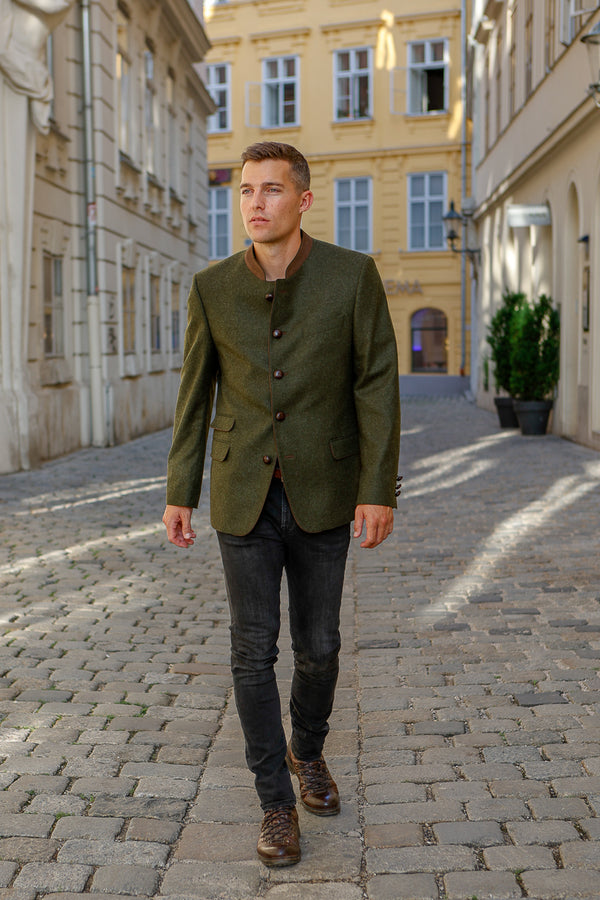 Edward - Classic Austrian Jacket in Olive - Robert W. Stolz