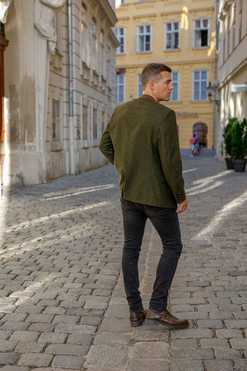 Edward - Classic Austrian Jacket in Olive - Robert W. Stolz