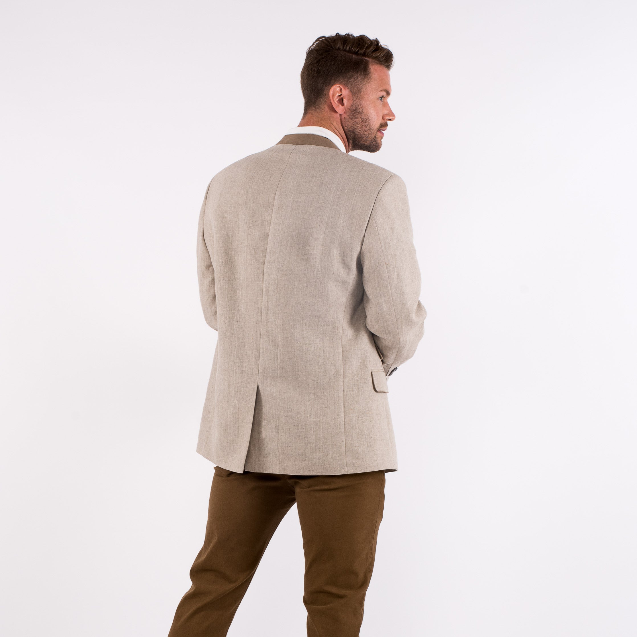 Our authentic austrian linen blazer in beige - Robert W. Stolz