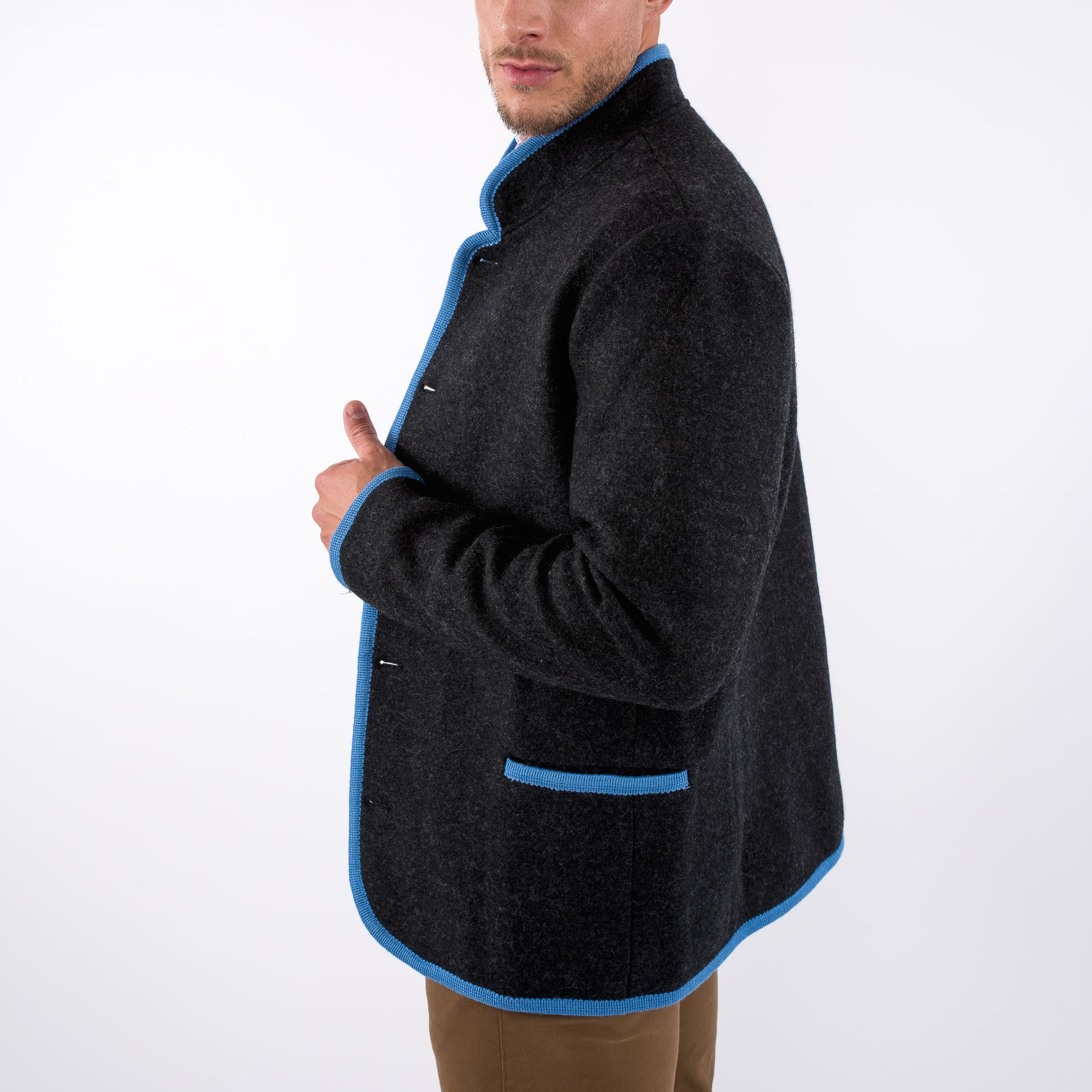 Thomas - Austrian Boiled Wool & Jacket in Charcoal | RWS - Robert W. Stolz
