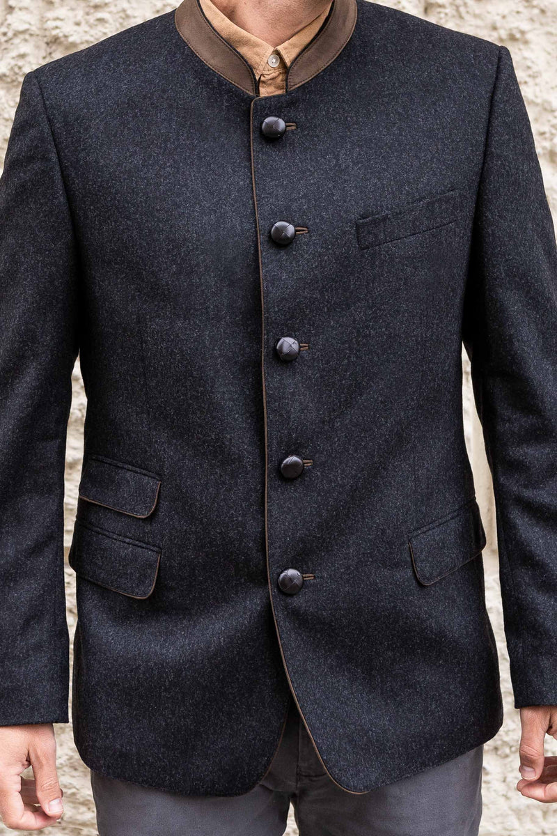 Our authentic austrian loden blazer in charcoal - Robert W. Stolz