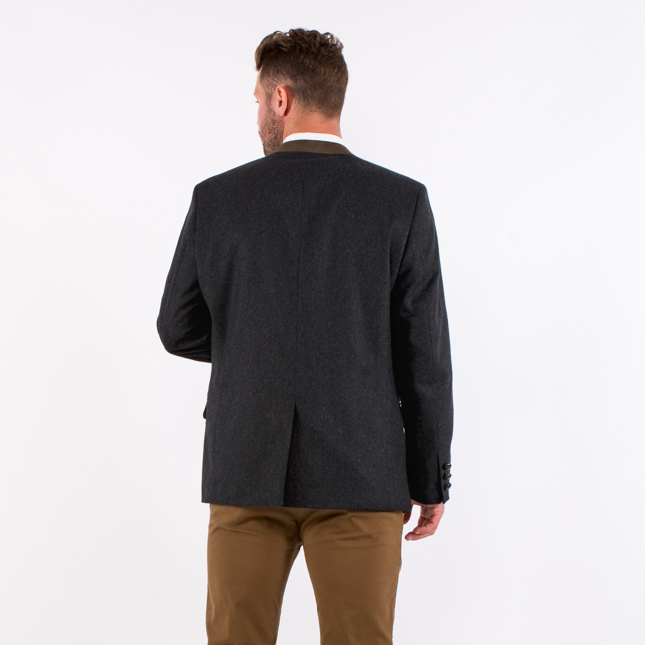 Our authentic austrian loden blazer in charcoal - Robert W. Stolz